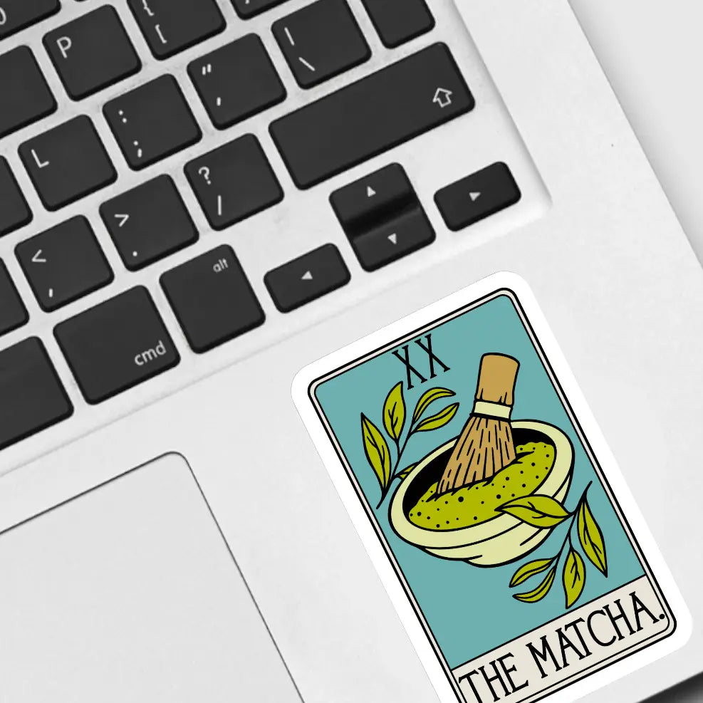 The Matcha Tarot Card Sticker – Habitat Plants + Coffee