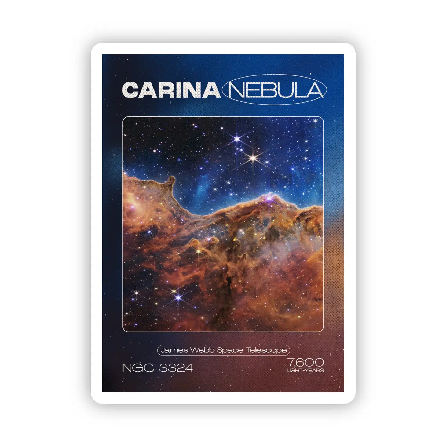 "Carina Nebula" Space Square Sticker – Habitat Plants + Coffee