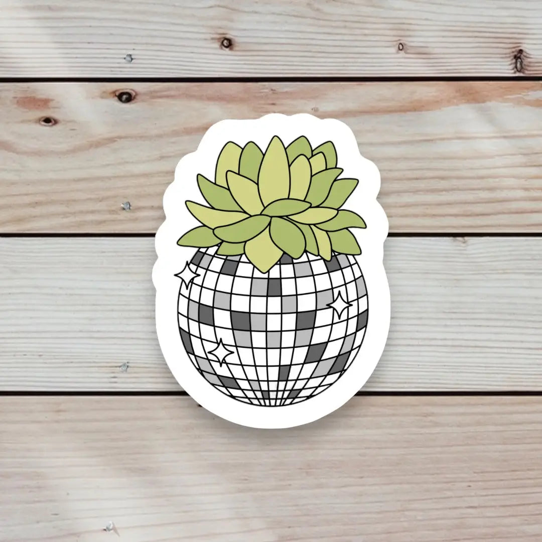 Disco Planter Sticker – Habitat Plants + Coffee