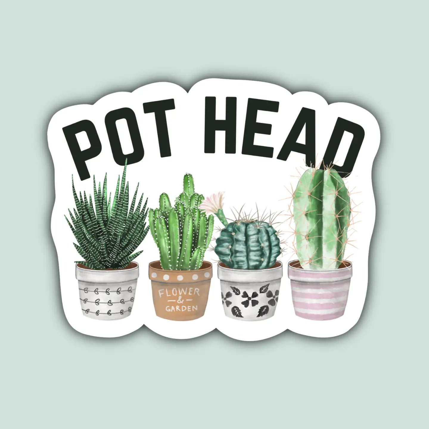Pot Head Plant Lover Sticker – Habitat Plants + Coffee