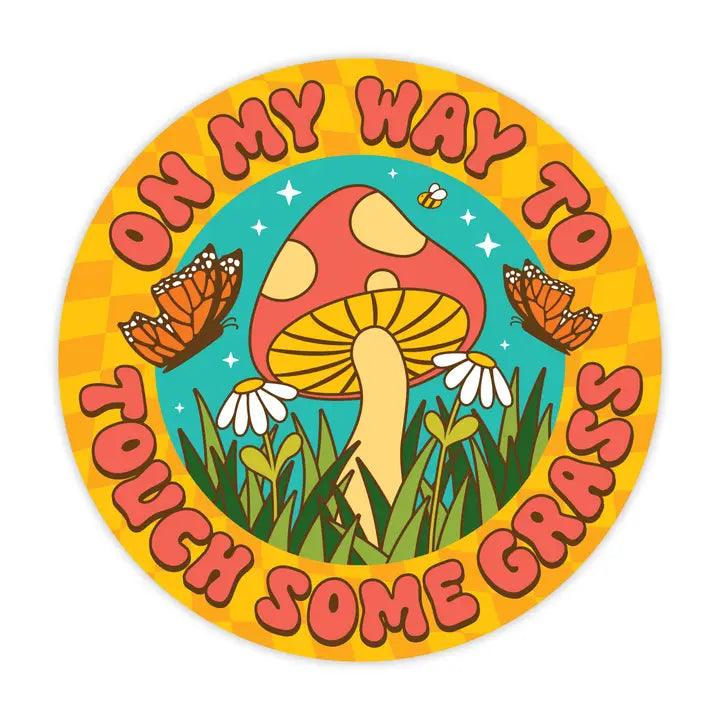 Touching Grass Sticker – Habitat Plants + Coffee